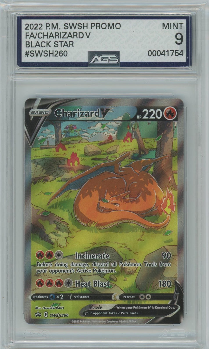AGS (MINT 9) Charizard V #SWSH260 - Sword & Shield Promos (#00041754 ...