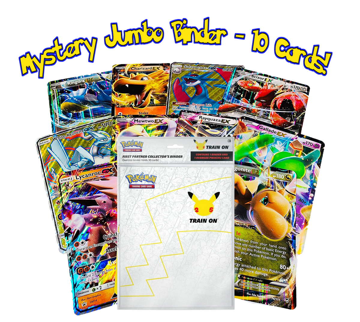 10 Random JUMBO Cards with JUMBO Binder – Pokemon Plug