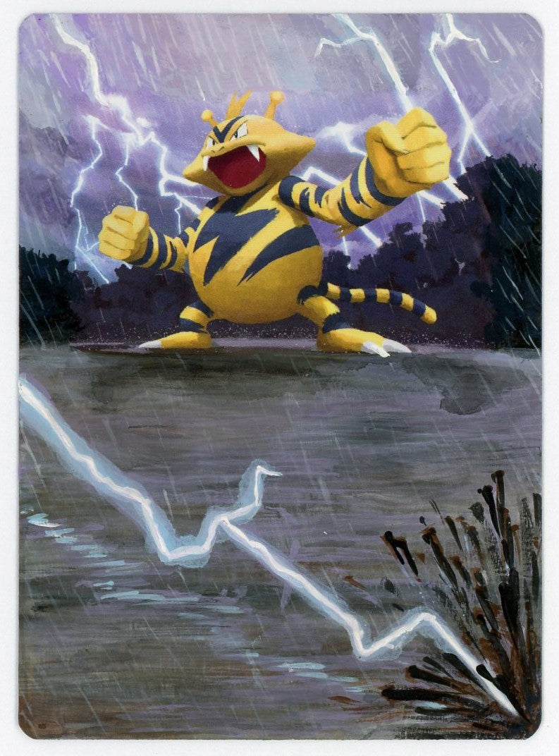 Hand-Painted Art Card - Electabuzz, 1 of 1 - Acryllic Paint - Amanda W ...